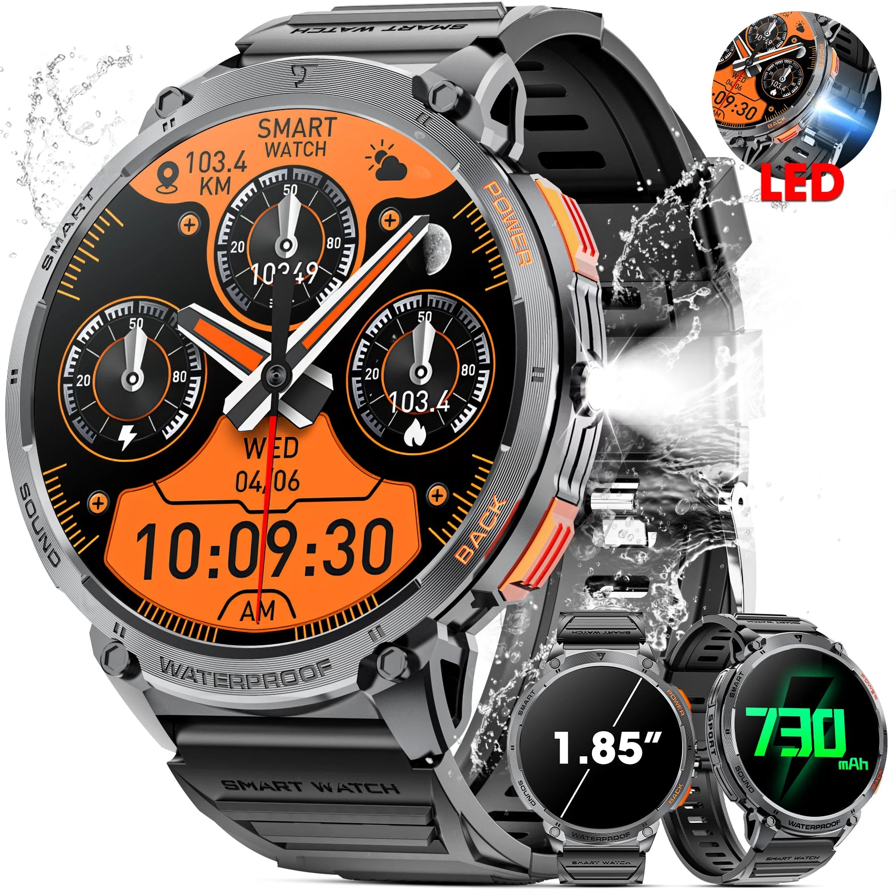 Smartwatch Karchilor K68 – Tela HD 1.85